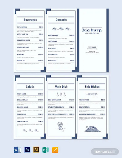 Black and White Menu Designs - 25+ Free Templates in PSD, AI