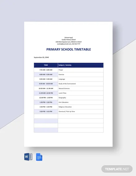 24+ Microsoft Word 2010 Format Timetable Templates Free Download
