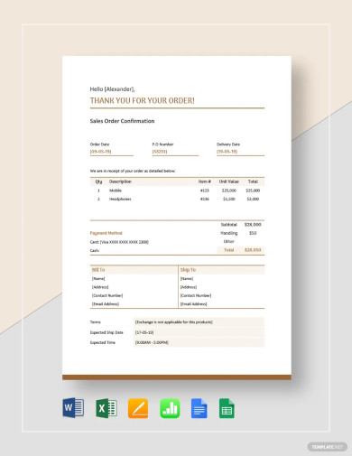 39+ Order Confirmation Templates - PDF, DOC