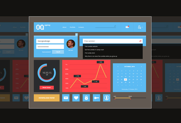 30+ PSD UI Templates - Free PSD UI Templates Download
