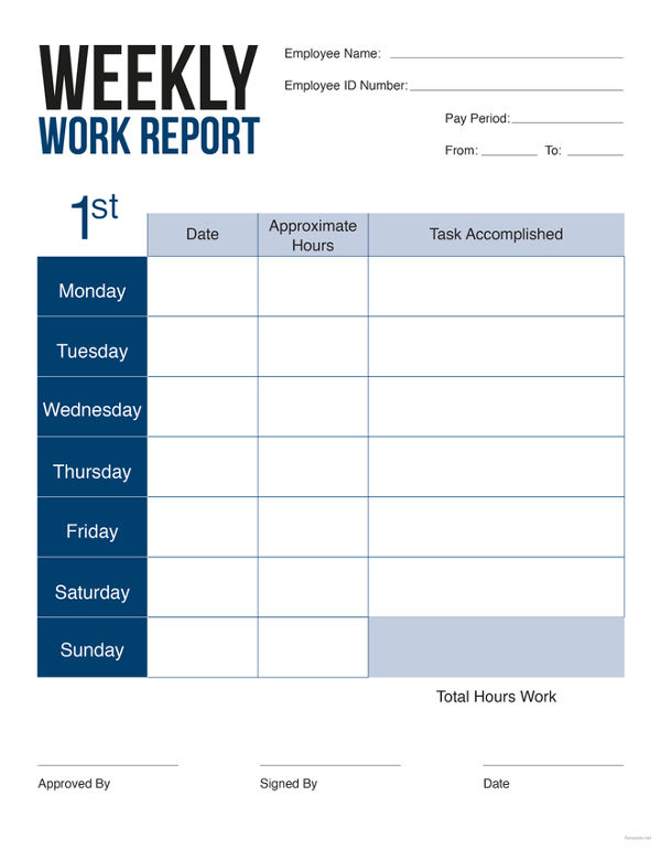 Weekly Student Report Templates - 5+ Free Word, PDF Format Download!