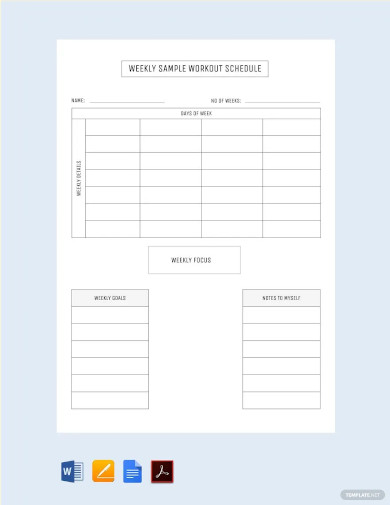 45+ Workout Schedule Templates - PDF, Docs