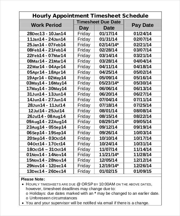 Hourly Schedule Template - 34+ Free Word, Excel, PDF Format