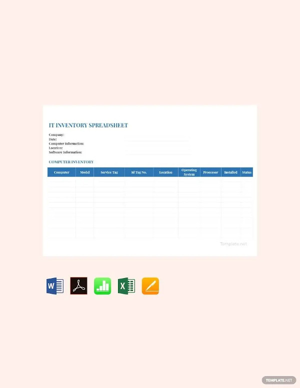 IT Inventory Template - 20+ Free Word, Excel Documents Download