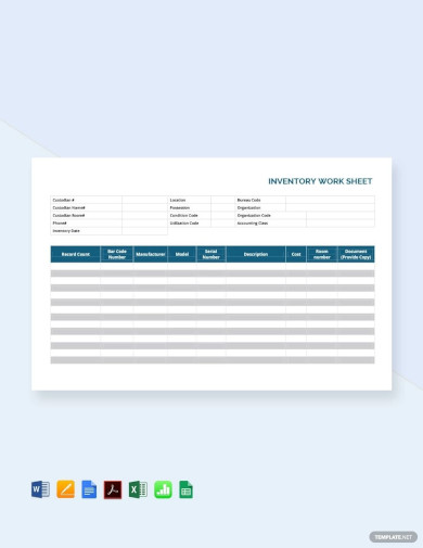 11+ Book Inventory Template in Word | Google Docs | Google Sheets ...