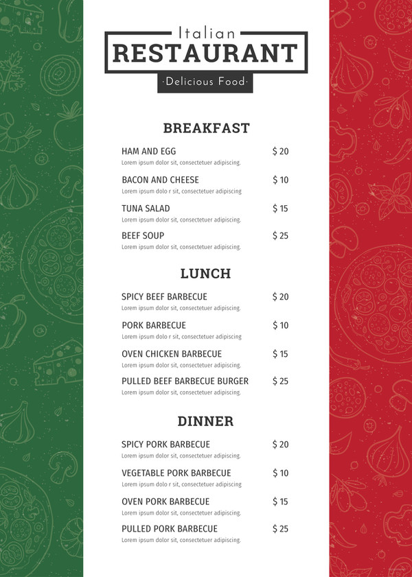 Menu Card - 58+ Free Templates in Word, PSD, PDF, EPS, InDesign Format ...