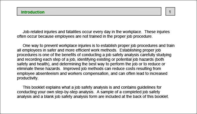 11+ Sample Job Safety Analysis Templates - PDF, DOC
