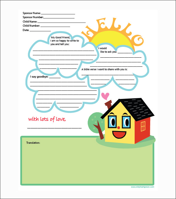 10 Letter Templates For Kids Free Sample Example Format 10 Letter Templates For Kids Free Sample Example Format