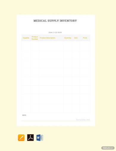 22 + Supply Inventory Template – MS Word | Google Docs | Google Sheets ...