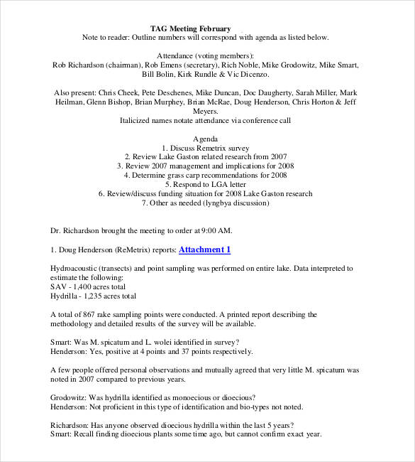 Meeting Notes Template - 28+ Free Word, PDF Documents Download