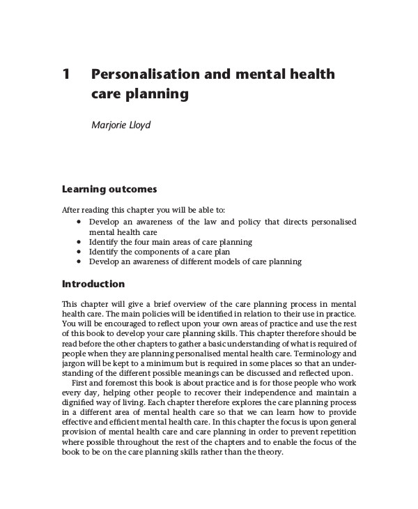 11+ Mental Health Care Plan Templates - PDF, DOC
