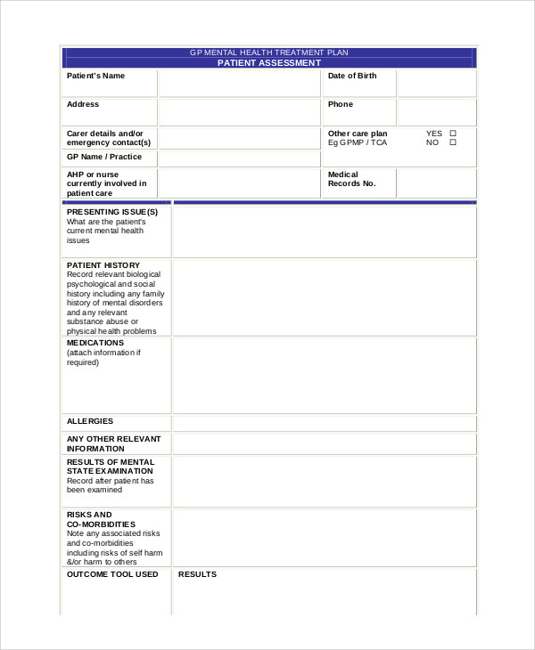 11+ Mental Health Care Plan Templates - PDF, DOC