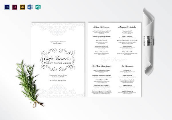 French Menu 17 Free Templates In AI Docs Psd Pages