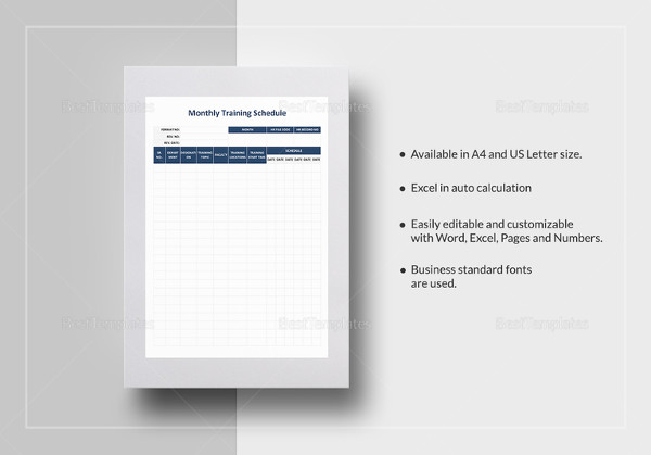 25+ Training Schedule Templates - Docs, PDF