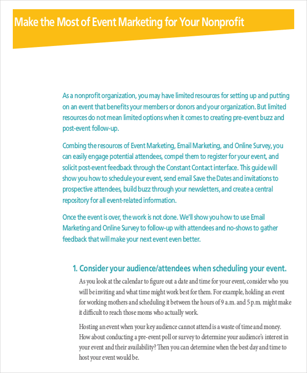 Event Marketing Plan Template - 7+ Free Word Documents Download