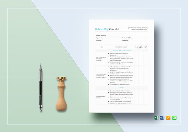 FREE 26+ Onboarding Checklist Templates in MS Word | Excel | PDF ...