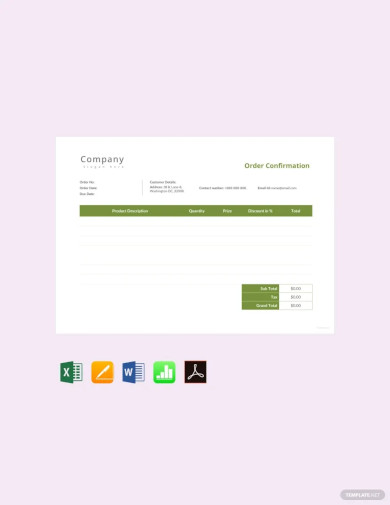 39+ Order Confirmation Templates - PDF, DOC