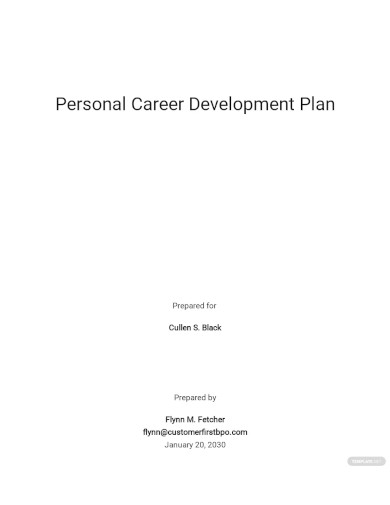 Career Development Plan Template - 22+ Free Word, PDF Documents Download!