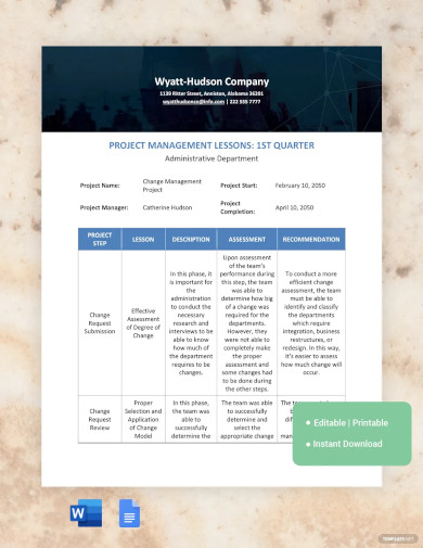 8+ Lesson Learned Templates - Word, Excel, PDF