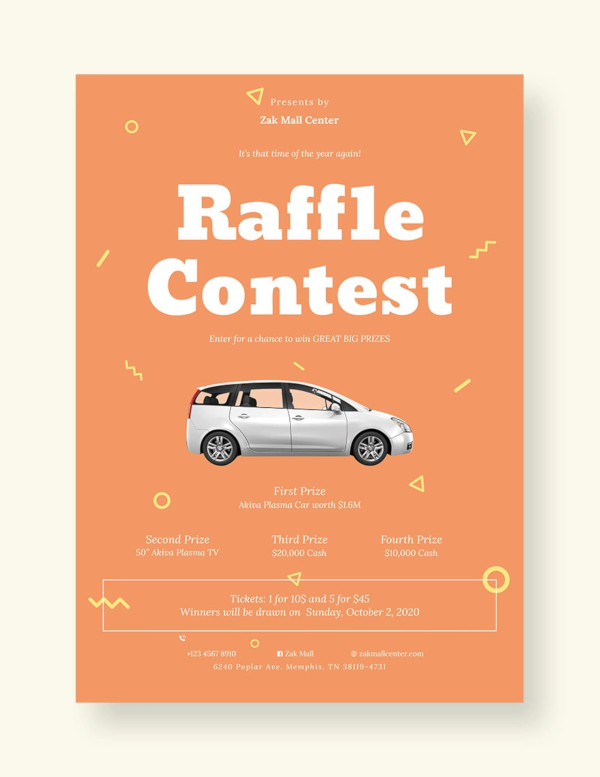 24 Raffle Flyer Templates PSD EPS AI InDesign