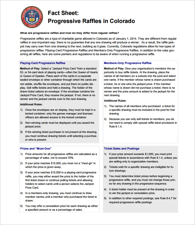 9+ Raffle Sheet Template - Word, PDF