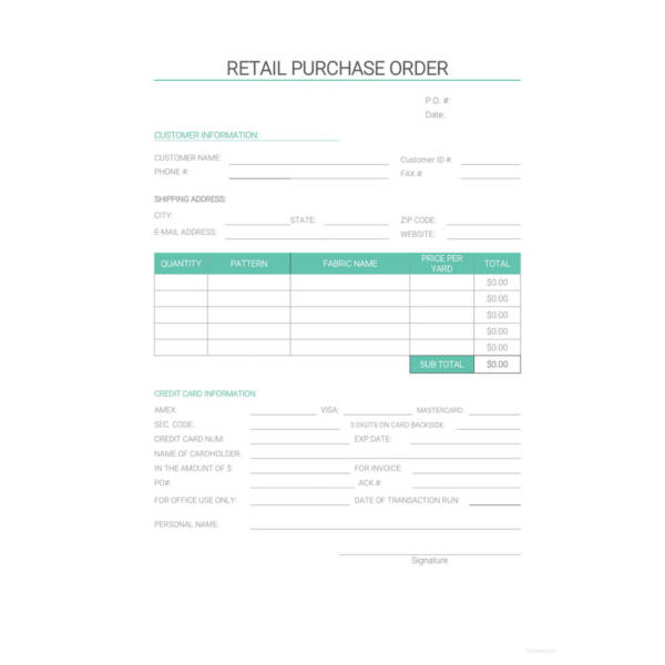 55+ Purchase Order Examples - PDF, DOC