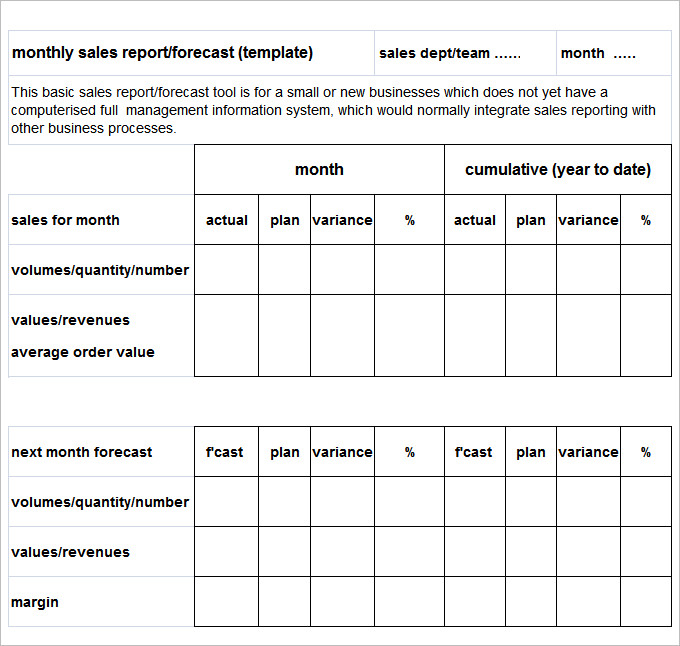 17+ Monthly Sales Report Templates - Word, Excel, PDF Download