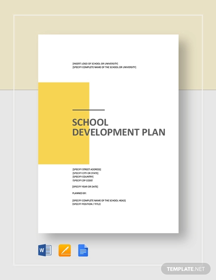 11+ School Development Plan Templates - Word, PDF, Google Docs, Apple Pages
