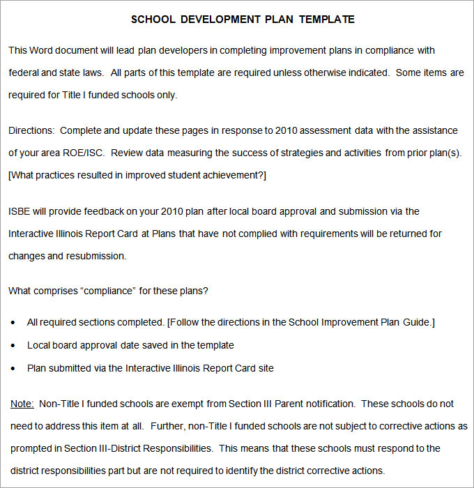 11+ School Development Plan Templates - Word, PDF, Google Docs, Apple Pages
