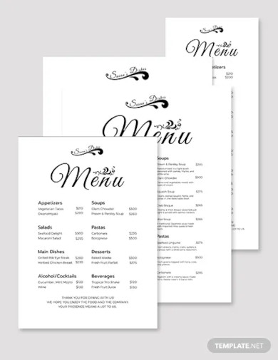Elegant Dinner Menu Designs - 34+ Free Templates in PSD, AI, Vector EPS