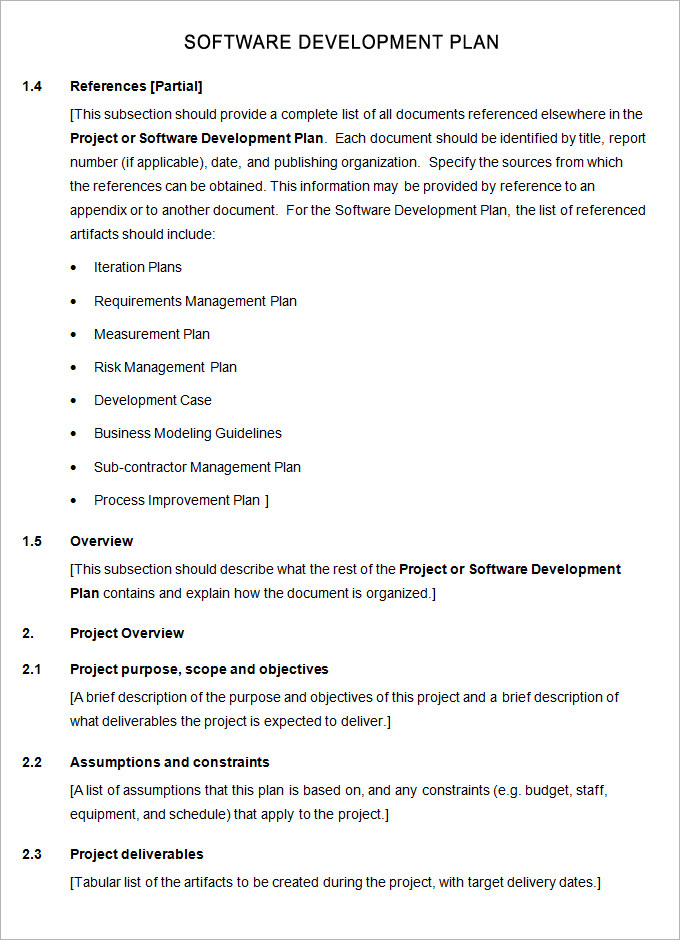 Software Plan Template 12 Free Word Pdf Excel Documents Download