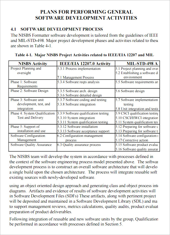 Software Plan Template 12 Free Word Pdf Excel Documents Download