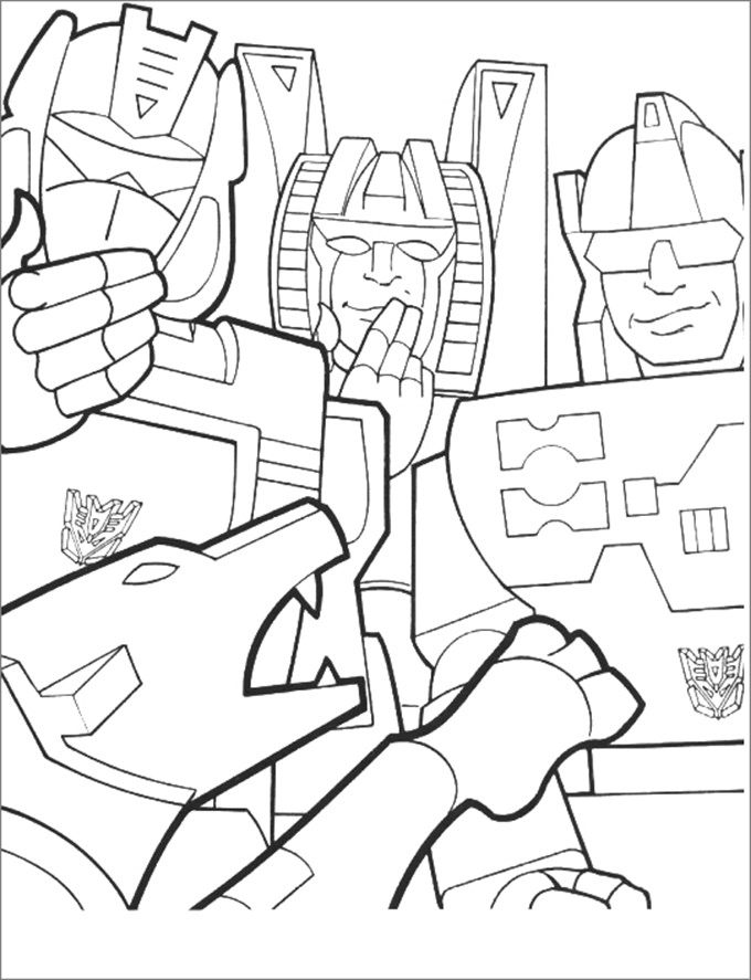 30+ Transformers Colouring Pages