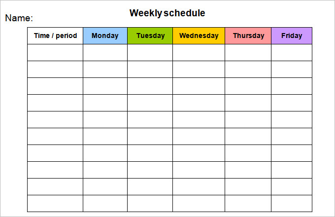 Week Calendar Template - 12+ Free Word Documents Download