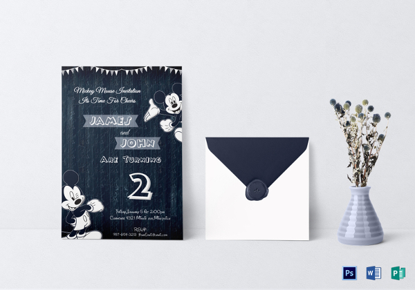 Mickey Mouse Invitation Templates – 26+ Free PSD, Vector EPS, AI ...