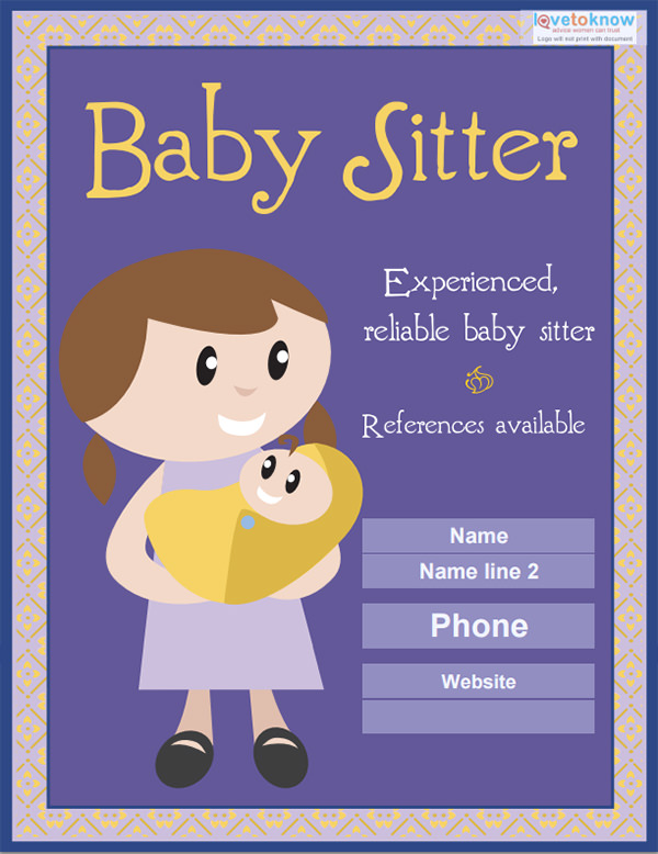 13 Fabulous PSD Baby Sitting Flyer Templates In Word PSD EPS Vector