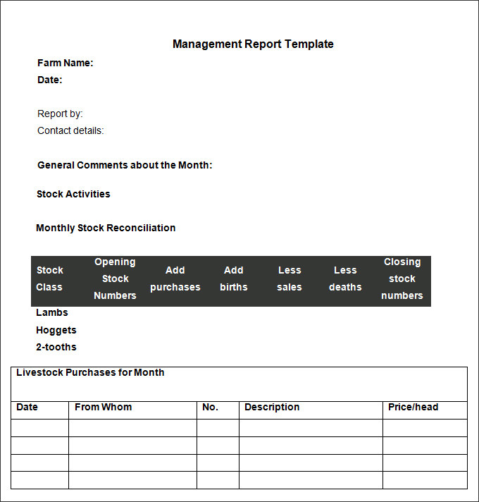 Management Report Template - 35+ Word, PDF, Apple Pages, Google Docs