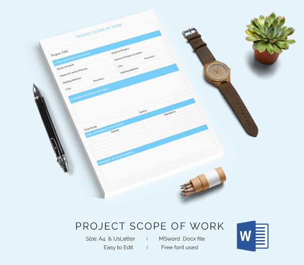 Scope of Work Template - 36+ Free Word, PDF Documents Download! | Free ...