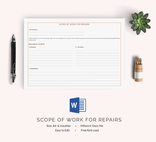 Scope of Work Template - 36+ Free Word, PDF Documents Download!