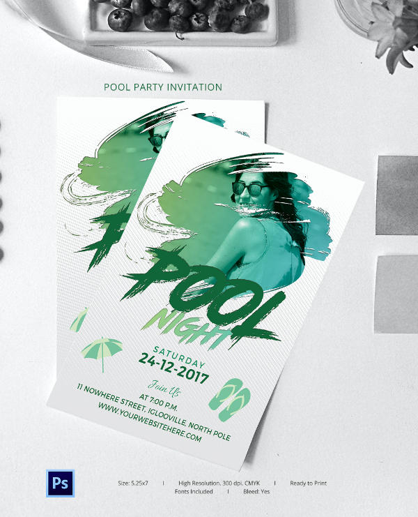 Pool Party Invitation Template - 37+ Free PSD Format Download! | Free ...