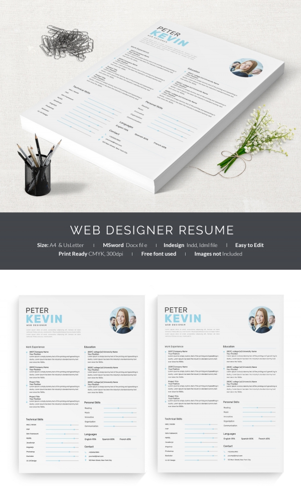 41+ One Page Resume Templates - Free Samples, Examples, & Formats Download!