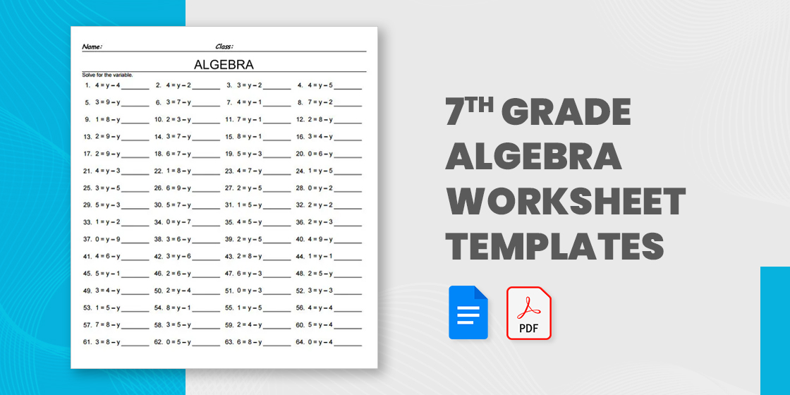 13 7th Grade Algebra Worksheet Templates Free Word PDF Documents 