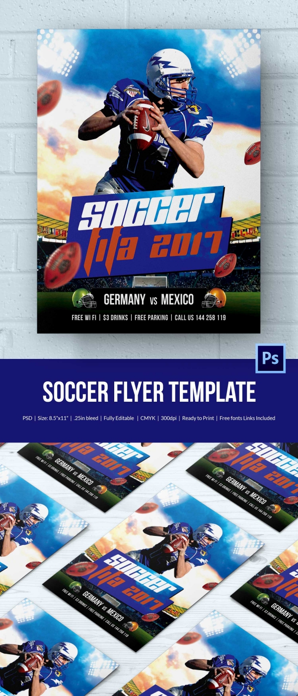 43 Soccer Flyer Templates PSD Word EPS Vector AI
