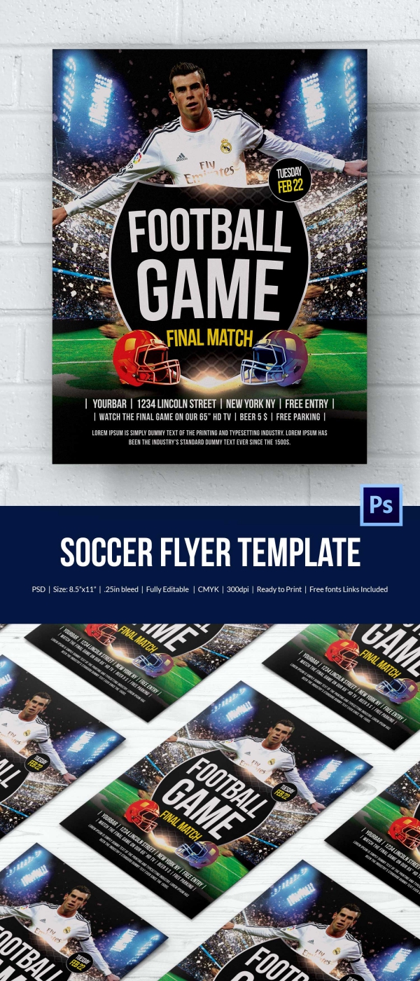 43 Soccer Flyer Templates PSD Word EPS Vector AI