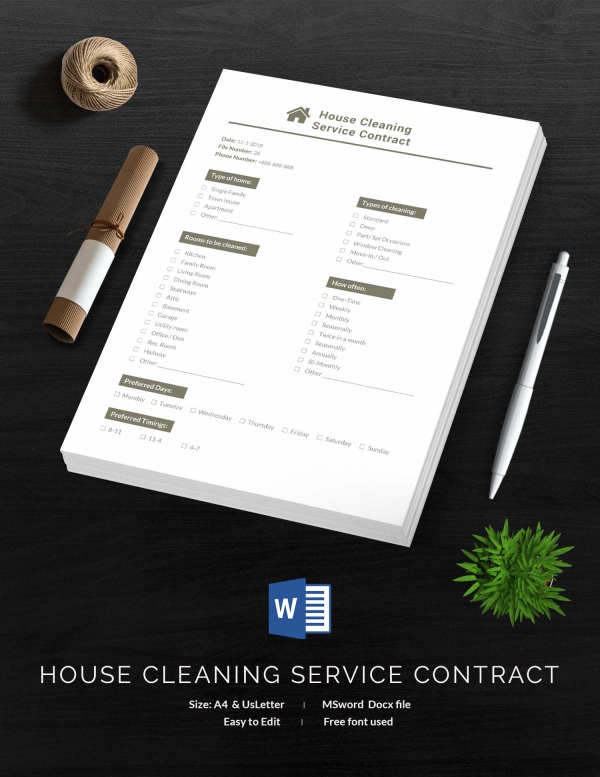 House Cleaning Service Agreement Template
