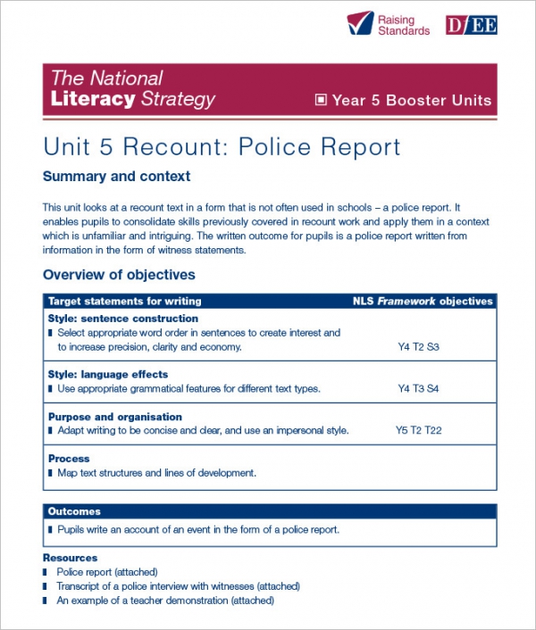 19+ Sample Police Report Templates - PDF, DOC