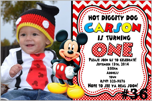 Mickey Mouse Invitation Templates – 26+ Free PSD, Vector EPS, AI ...