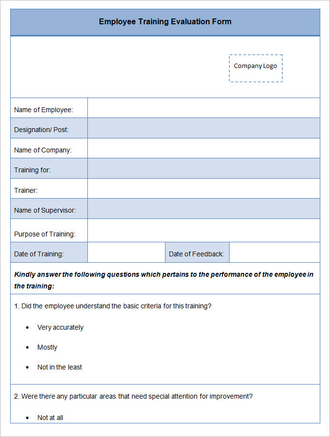 17+ FREE Sample HR Evaluation Forms & Examples - Word, PDF, PSD