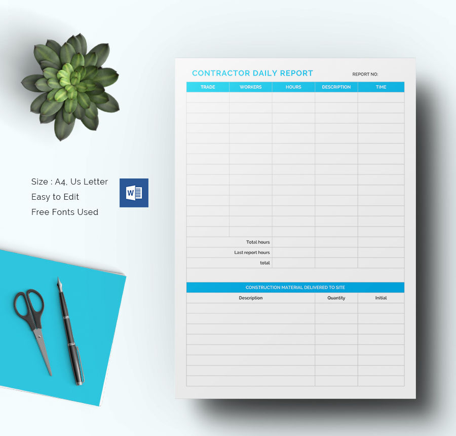 Daily Construction Report Template 25 Free Word PDF Documents