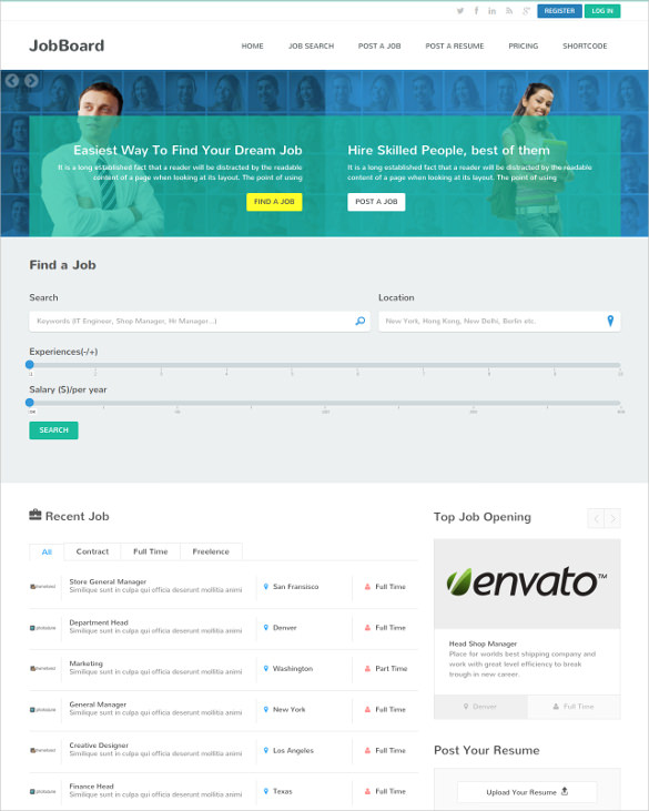 23+ Job Portal HTML5 Themes & Templates